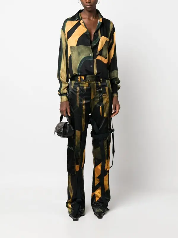 LOUISA BALLOU Abstract-pattern Button-up Shirt