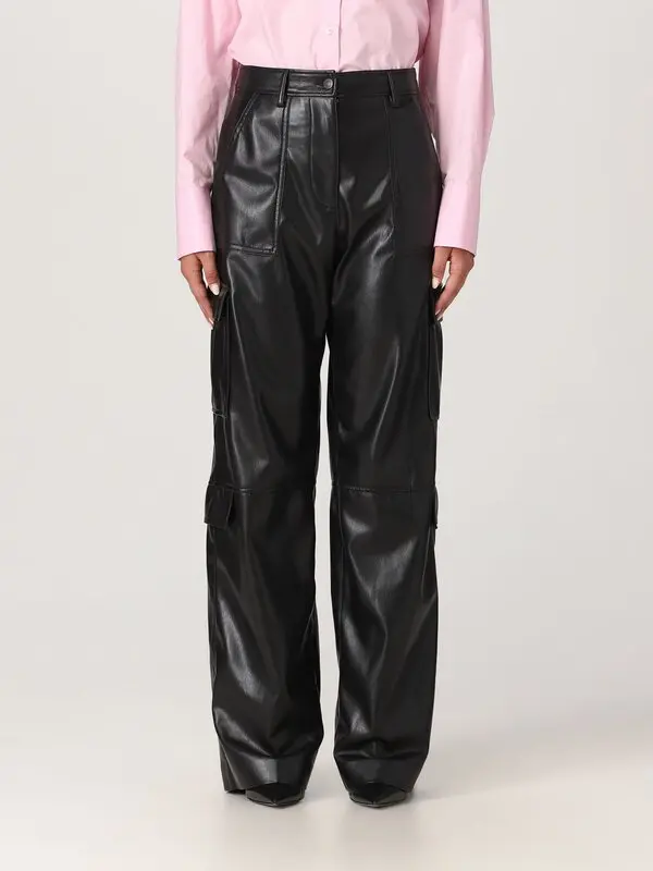 MSGM Synthetic Leather Cargo Pants