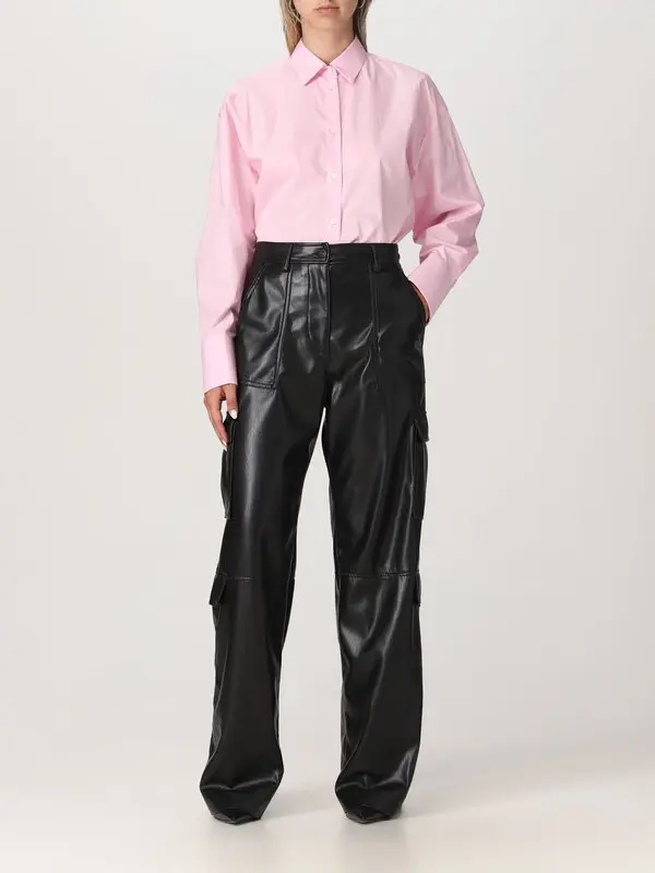 MSGM Synthetic Leather Cargo Pants