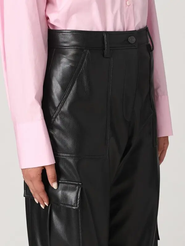 MSGM Synthetic Leather Cargo Pants