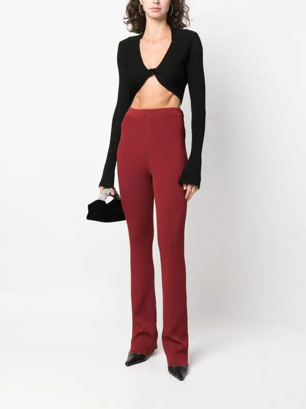 Patrizia Pepe Ribbed Bootcut Trousers