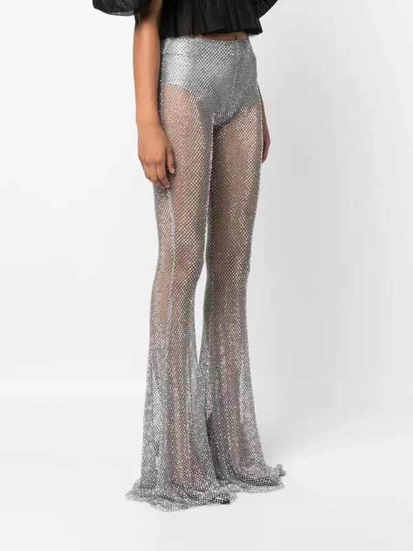 Giuseppe Di Morabito Fishnet Palazzo Trousers