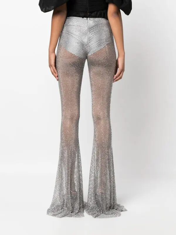 Giuseppe Di Morabito Fishnet Palazzo Trousers