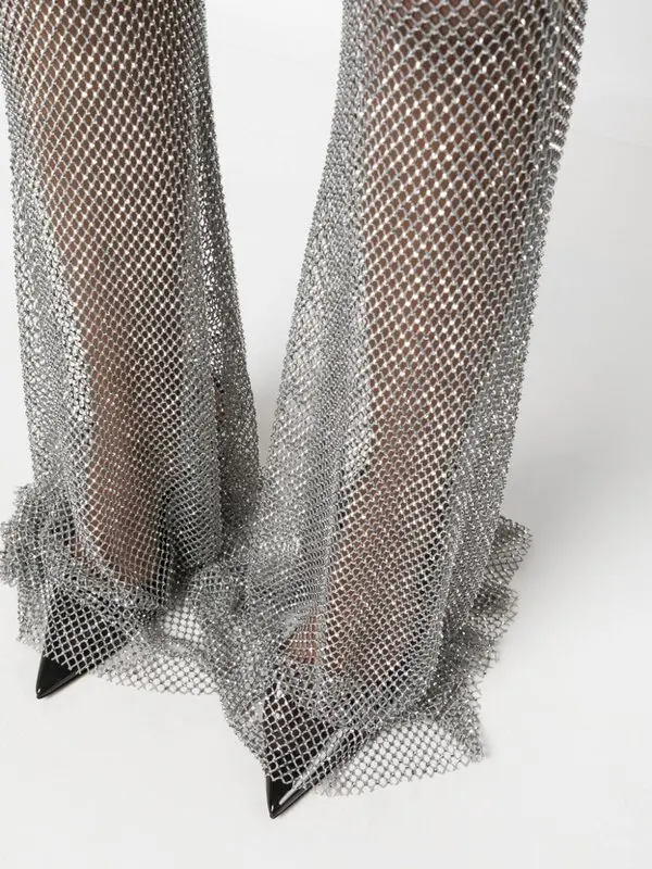 Giuseppe Di Morabito Fishnet Palazzo Trousers