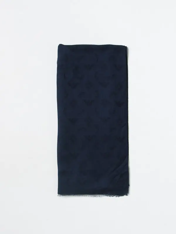 Emporio Armani Scarf In Viscose Blend - Blue