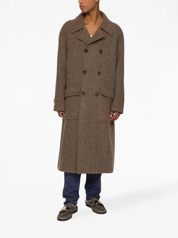 Dolce & Gabbana Mélange-effect Double-breasted Coat