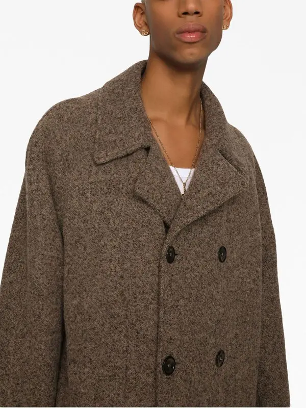 Dolce & Gabbana Mélange-effect Double-breasted Coat