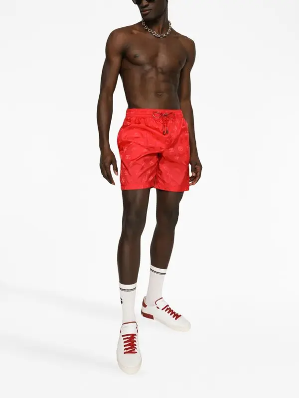 Dolce & Gabbana Monogram-jacquard Swim Shorts