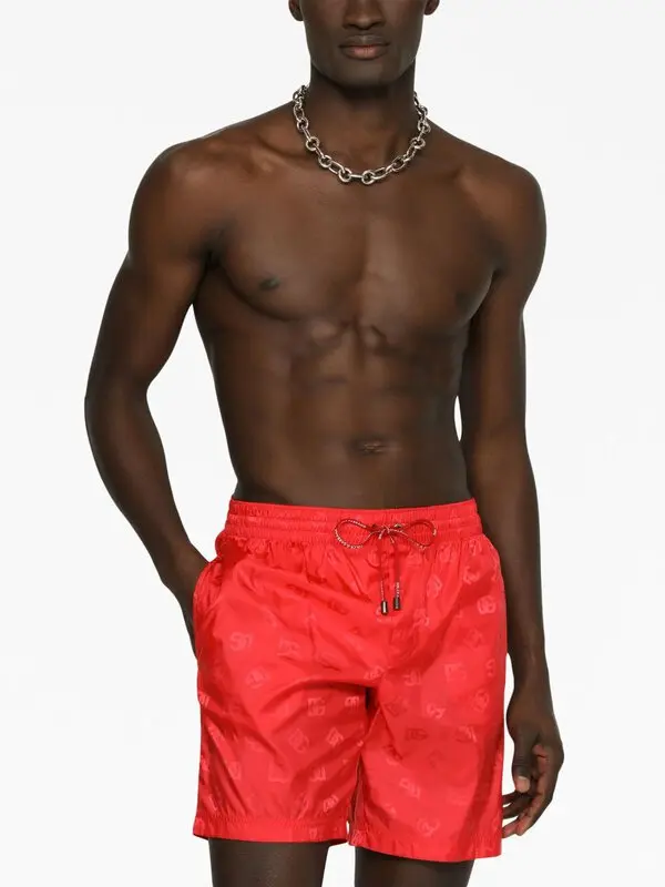 Dolce & Gabbana Monogram-jacquard Swim Shorts