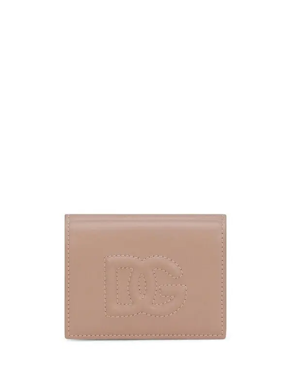 Dolce & Gabbana Dg-logo Leather Folded Wallet - Neutrals