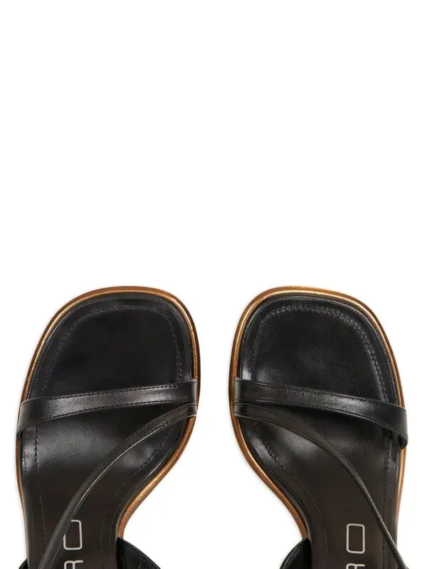 Etro Strappy Leather High Heel Sandals - Black
