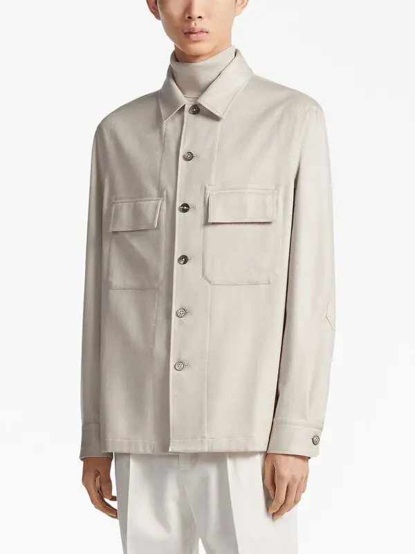 Zegna Alba Oasi Shirt Jacket - White