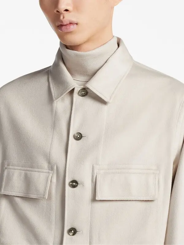 Zegna Alba Oasi Shirt Jacket - White