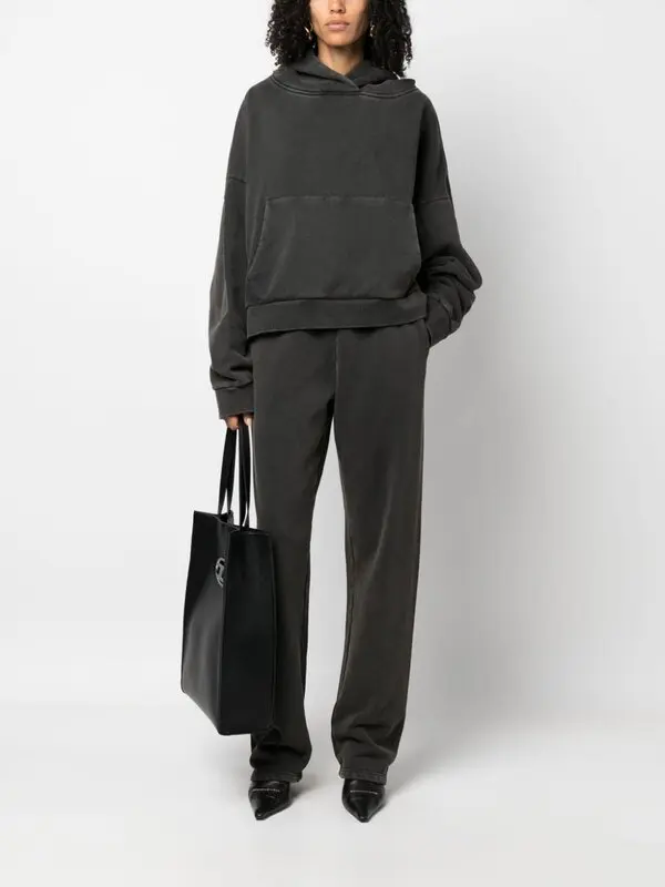 ENTIRE STUDIOS Washed Drop-shoulder Hoodie - Black
