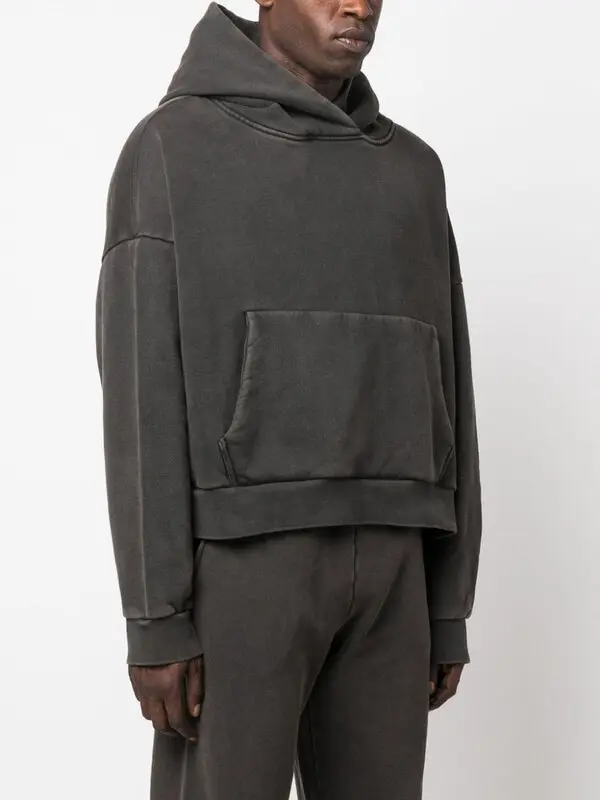 ENTIRE STUDIOS Washed Drop-shoulder Hoodie - Black