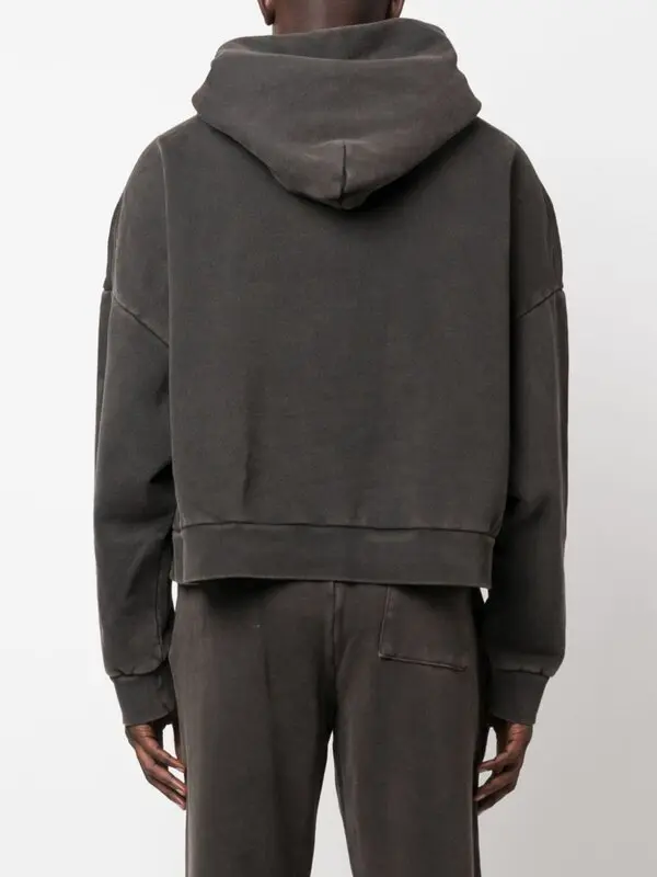 ENTIRE STUDIOS Washed Drop-shoulder Hoodie - Black
