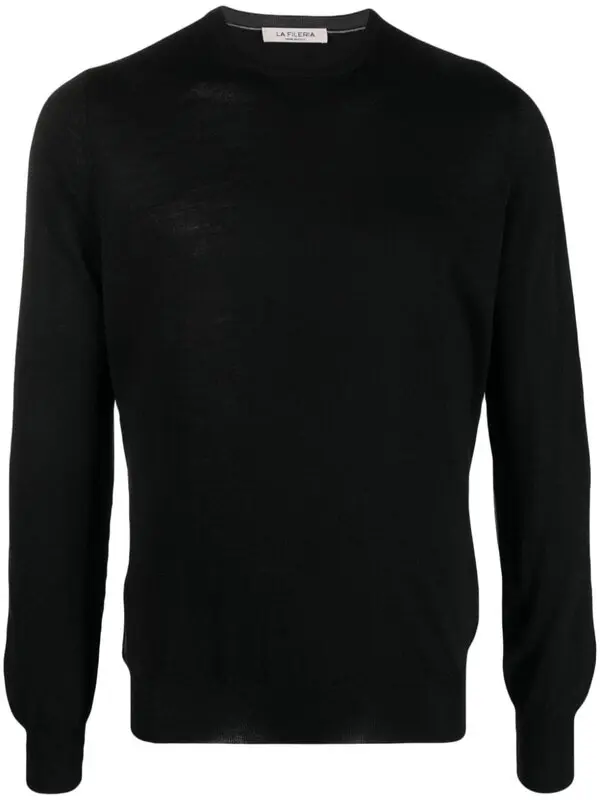 FILERIA Round-neck Sweater - Black