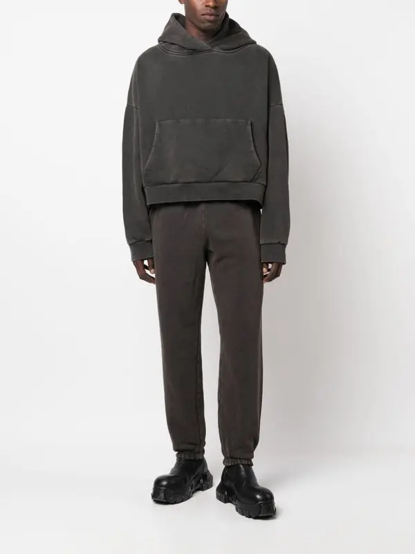 ENTIRE STUDIOS Washed Organic Cotton Track Pants - Black