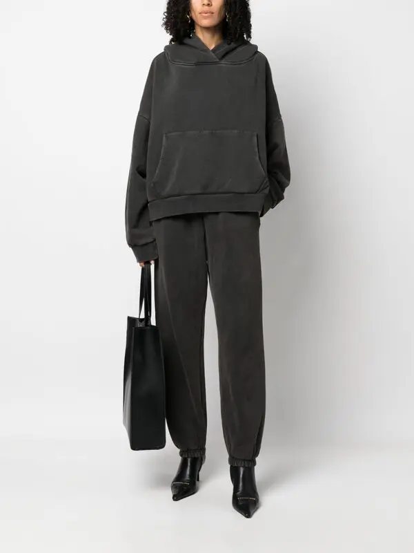 ENTIRE STUDIOS Washed Organic Cotton Track Pants - Black