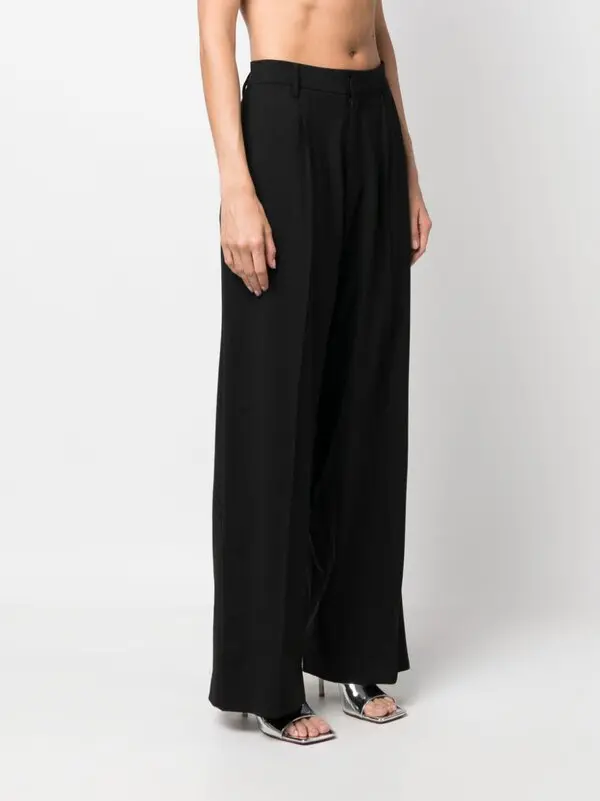 Giuseppe Di Morabito Pleated Wool Trousers - Black