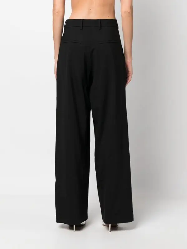 Giuseppe Di Morabito Pleated Wool Trousers - Black