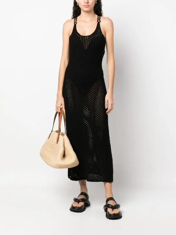 Chloé Open-knit Midi Dress