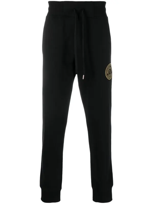 Versace Logo-embroidered Cotton Track Trousers