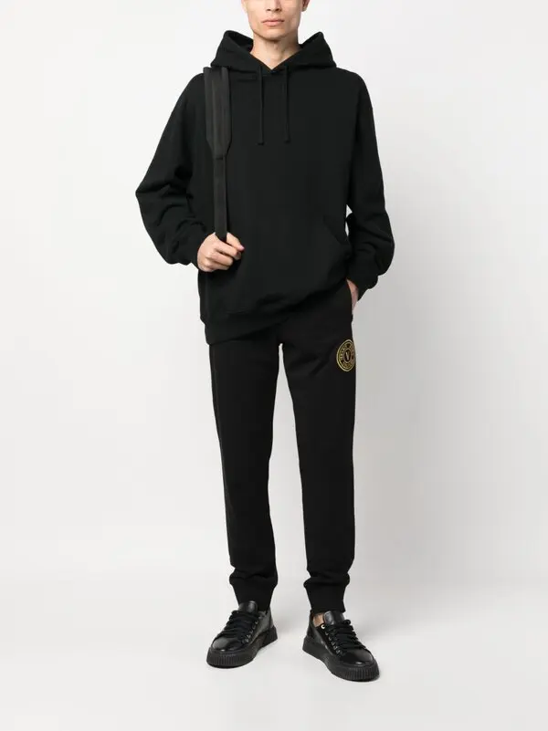 Versace Logo-embroidered Cotton Track Trousers