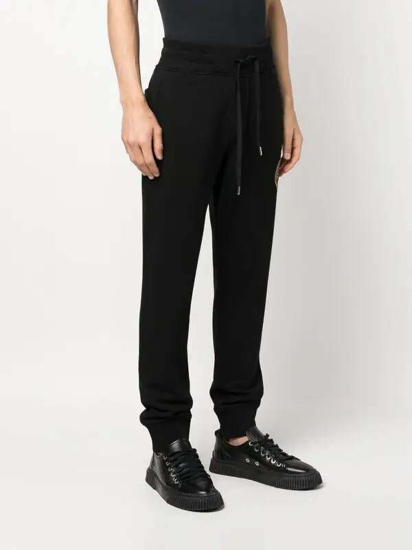 Versace Logo-embroidered Cotton Track Trousers
