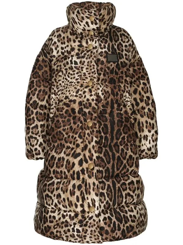 Dolce & Gabbana Leopard-print Oversize Padded Coat
