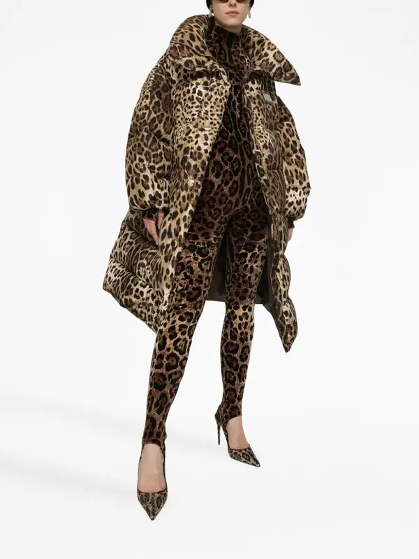 Dolce & Gabbana Leopard-print Oversize Padded Coat