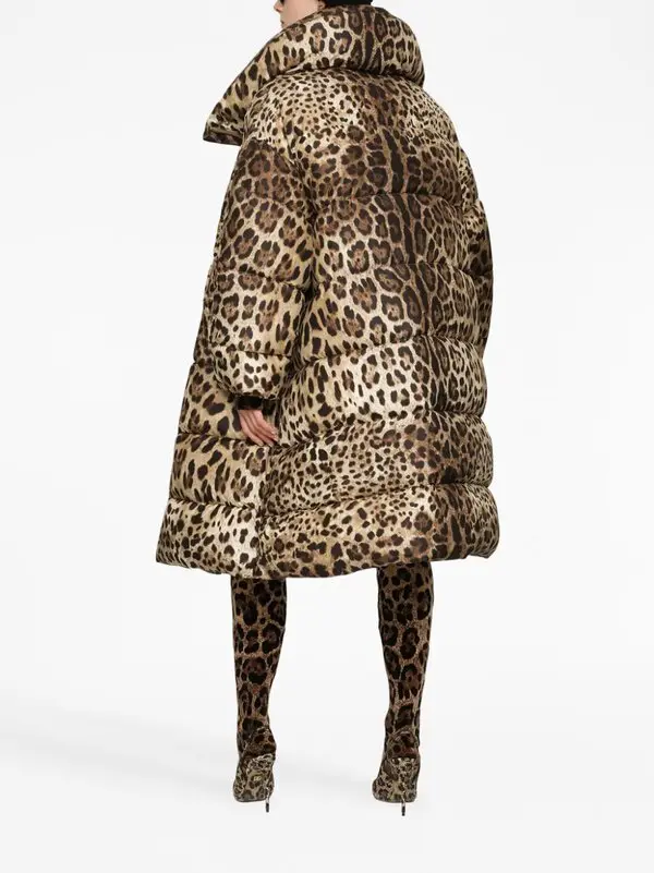 Dolce & Gabbana Leopard-print Oversize Padded Coat