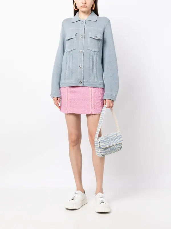 BARRIE Contrast-stitching Denim-effect Jacket