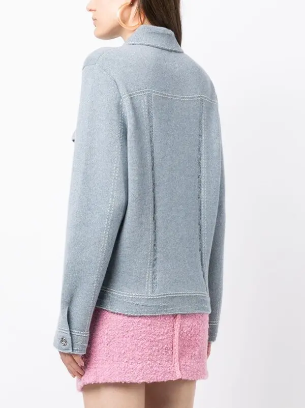 BARRIE Contrast-stitching Denim-effect Jacket