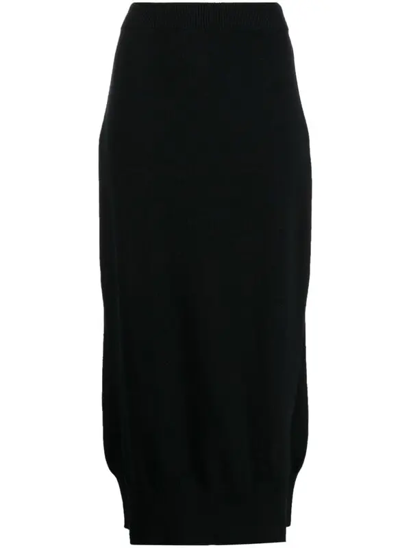BARRIE High-waisted Knit Skirt - Black
