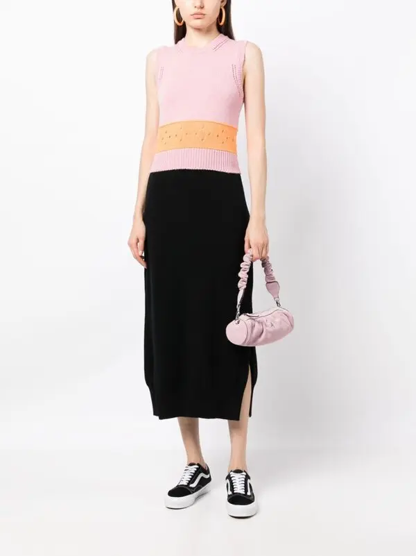 BARRIE High-waisted Knit Skirt - Black