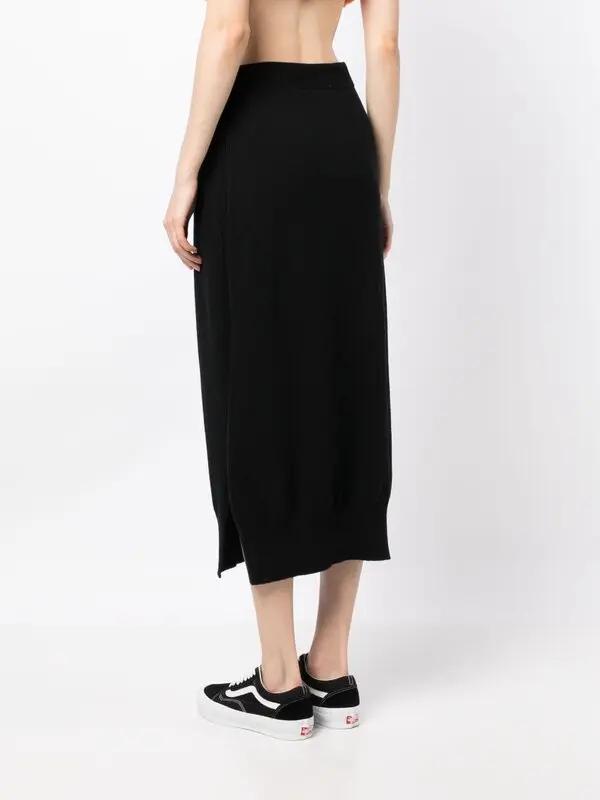 BARRIE High-waisted Knit Skirt - Black