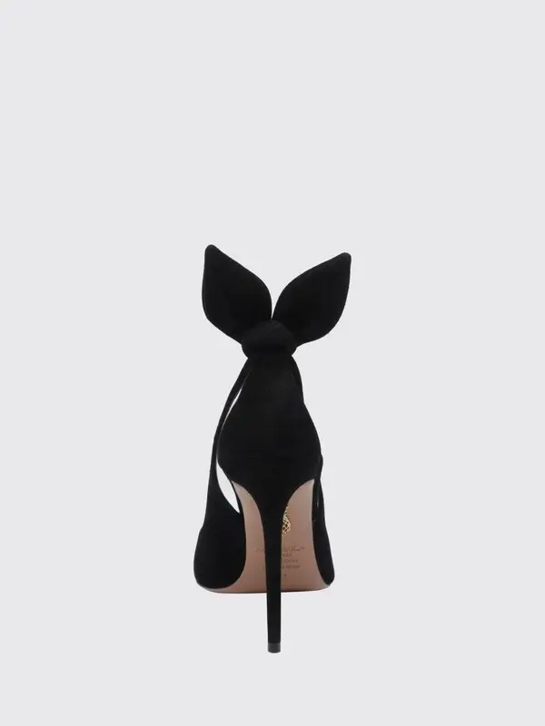 AQUAZZURA Suede Bow Detail Pumps