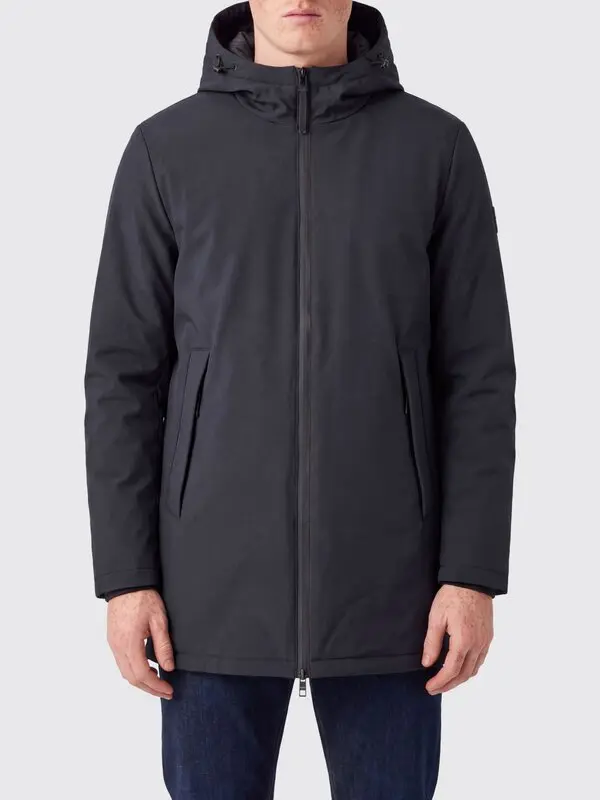 PEOPLE OF SHIBUYA Knee-length Technical Fabric Parka With Primaloft® Padding - Blue