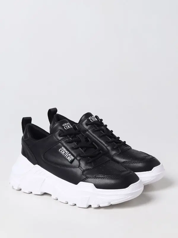 Versace Leather Sneakers - Black