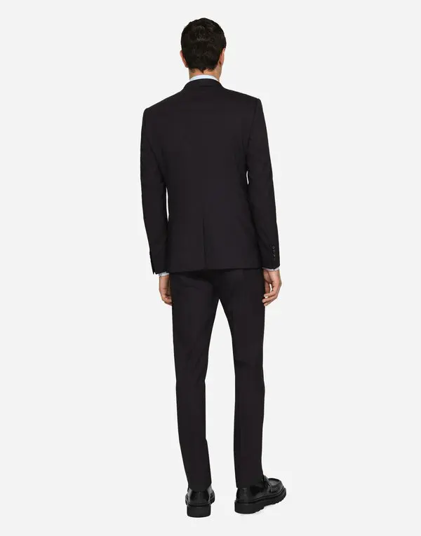 Dolce & Gabbana Double-breasted Stretch Wool Martini-fit Suit - Blue