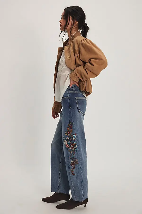 DRIFTWOOD Parker Embroidered Jeans - Varsity Vines