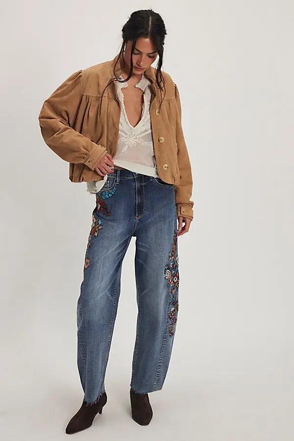 DRIFTWOOD Parker Embroidered Jeans - Varsity Vines