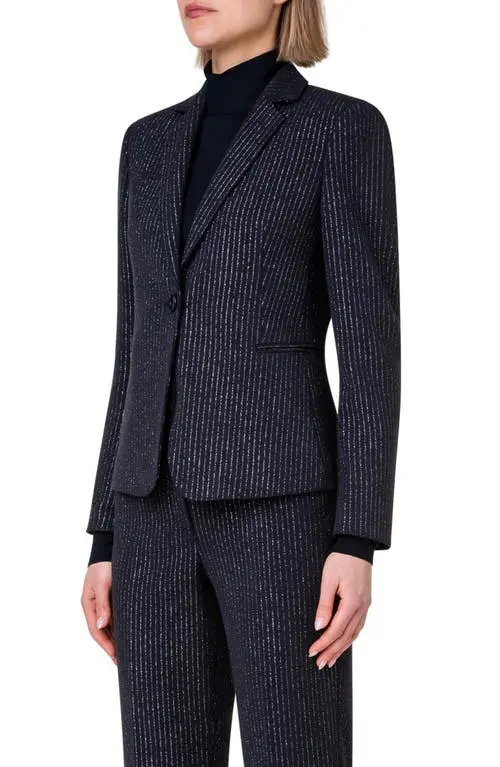 Akris Metallic Pinstripe Jacket