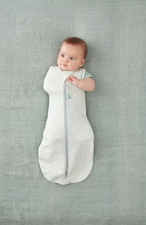 ERGOPOUCH 1.0 Tog Organic Cotton Cocoon Swaddle Sack - Gray Marle