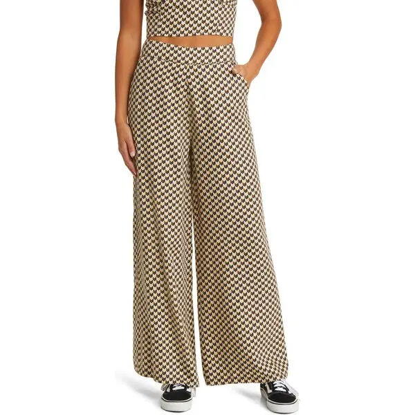 Rip Curl Isla Geo Linen Blend Wide Leg Pants