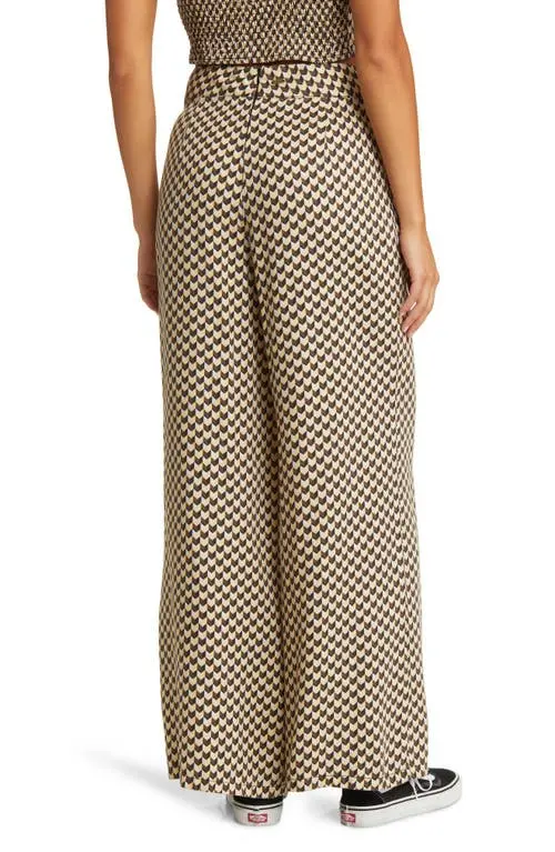 Rip Curl Isla Geo Linen Blend Wide Leg Pants