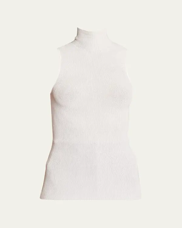 Proenza Schouler Matte Viscose Ribbed Knit Top