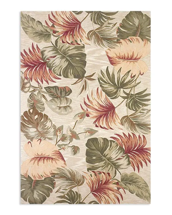 Kas Sparta Palm Leaves Area Rug, 7'9 X 9'6 - Beige