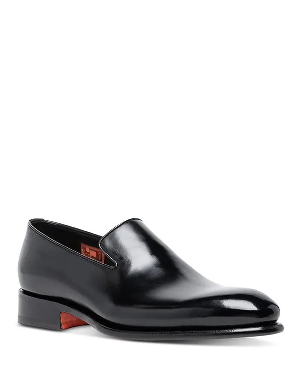 Santoni Carter Leather Venetian Loafers